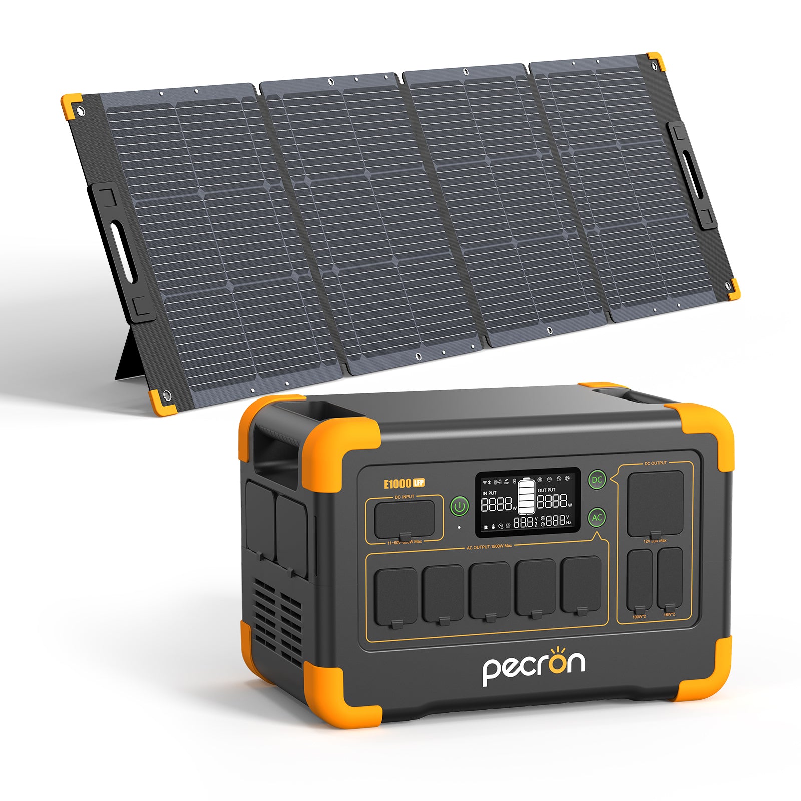 PECRON E1000LFP Solar Generator Kit