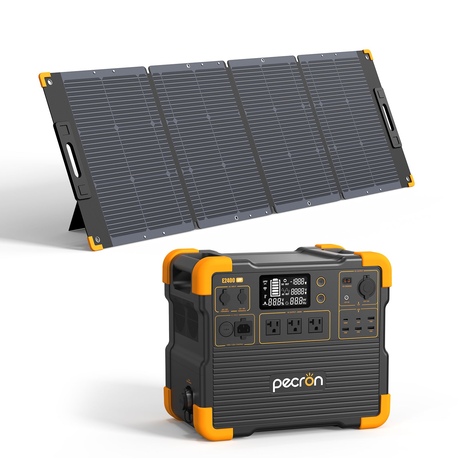 PECRON E2400LFP Solar Generator Kit