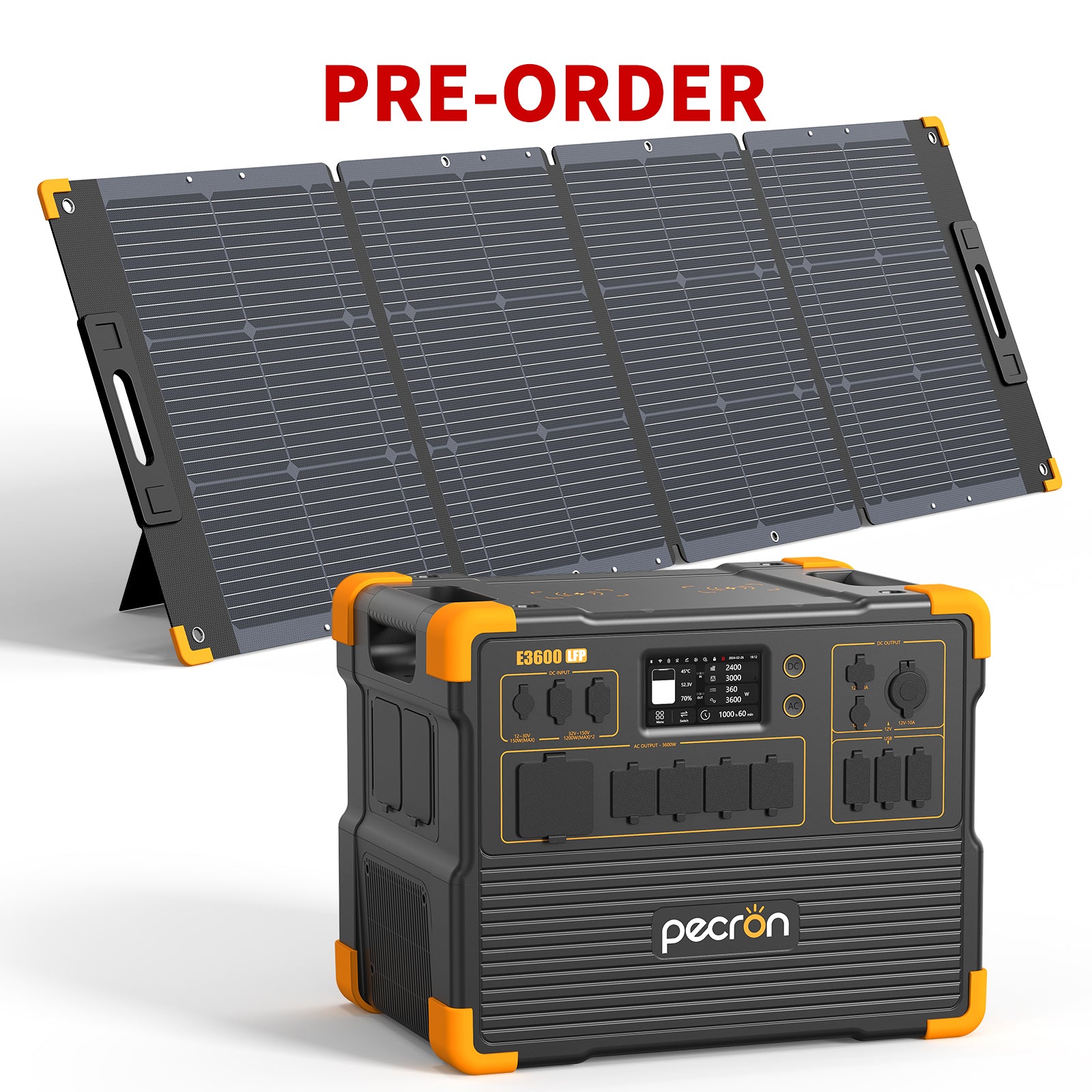 PECRON E3600LFP Solar Generator Kit 3600W 3072Wh PRE-ORDER